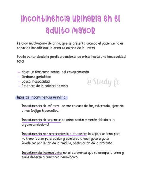 Incontinencia Urinária en Adulto Mayor Tens Study fc uDocz