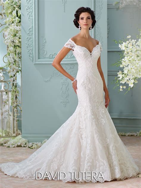 Off the shoulder embroidered Venise lace appliqué tulle and organza