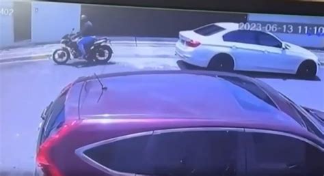 IMAGENS FORTES vídeo mostra momento que assaltante é esmagado após