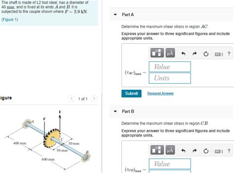 Solved The Shaft Is Made Of L2 Tool Steel Has A Diameter Of Chegg