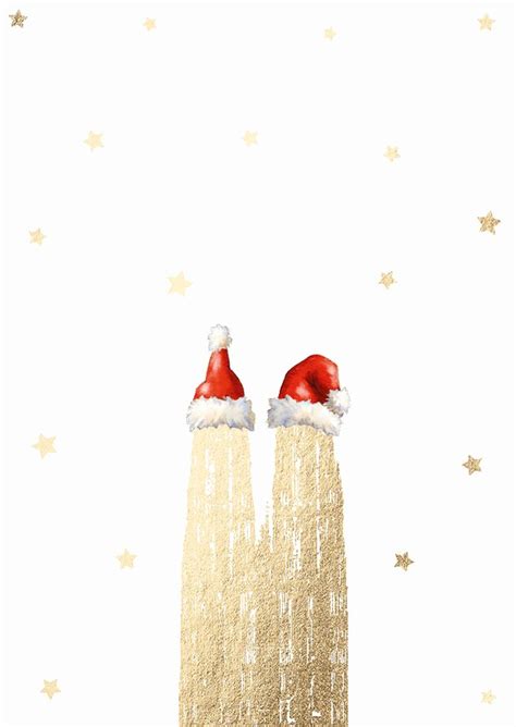 Postkarte Kölner Dom mit Weihnachtsmützen Happy x mas Kollektion