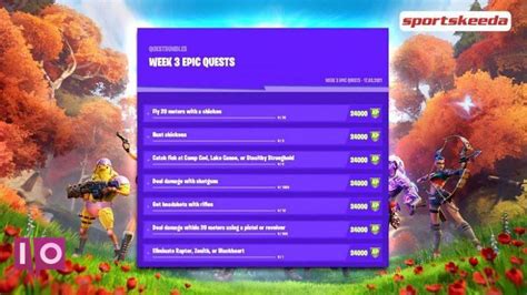 Défis Fortnite Saison 6 Semaine 3 Liste complète des quêtes plus de