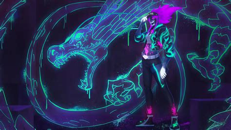 Akali Lol K Da Neon Mask K Hd Phone Wallpaper Rare Gallery