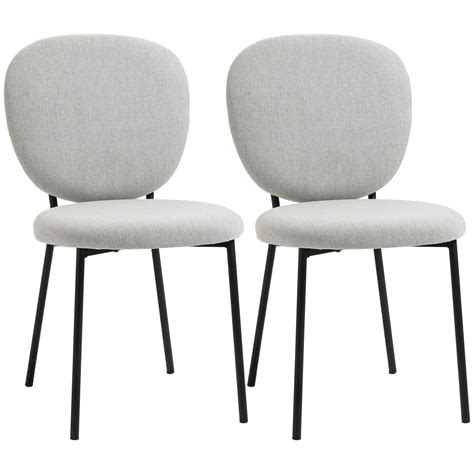 Lot de 2 chaises médaillon style néo rétro piètement acier noir