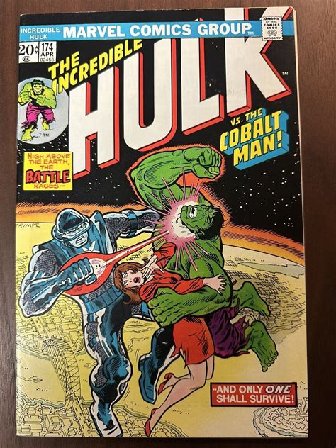 Incredible Hulk 174 FN VF Last 20 Cent Cover Marvel 1974 MVS Intact