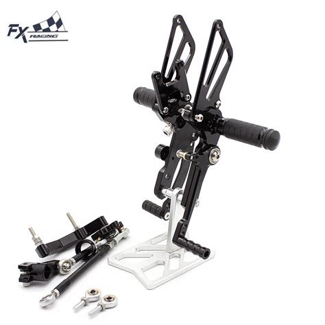 CNC Aluminum Motorcycle Foot Pegs Rest Footpegs Pedals Rearset Footrest