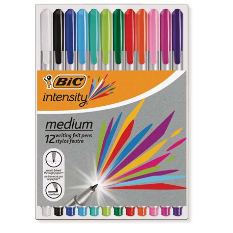 Set De 12 Rotuladores Bic Intensity Media Material Bellas Artes