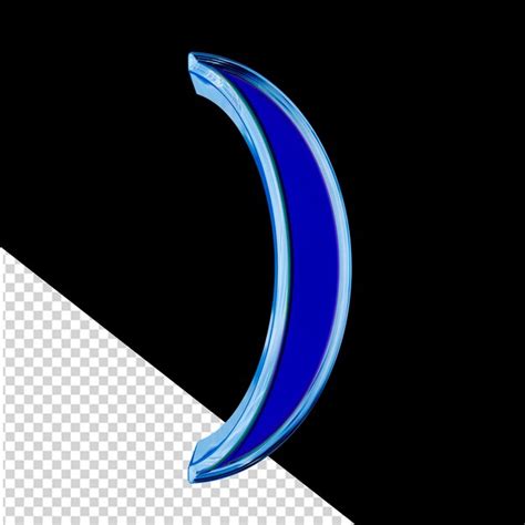 Símbolo 3d azul em uma moldura de gelo azul PSD Premium