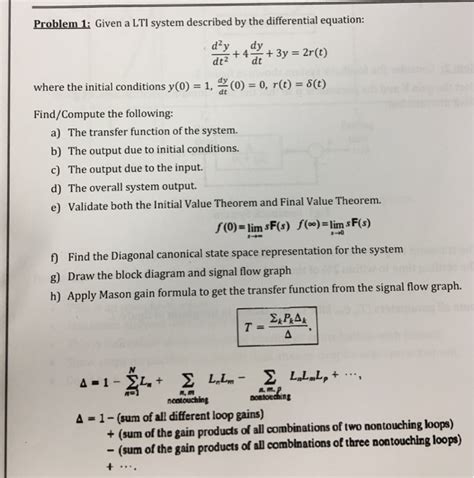 solved given a lti system described by the differential