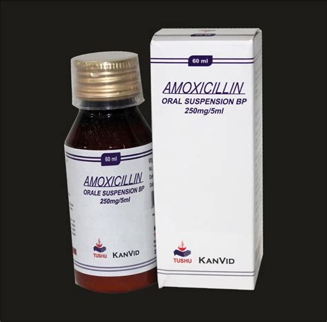 Amoxicillin Oral Suspension 250mg 5ml Dry Syrups Packaging Size