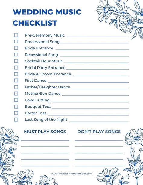 Get Your Wedding Music Sorted With This Handy Checklist Wedding