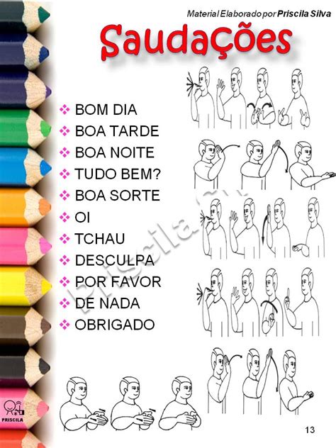 Materiais de Libras Experiências e Conceitos SAUDAÇÕES