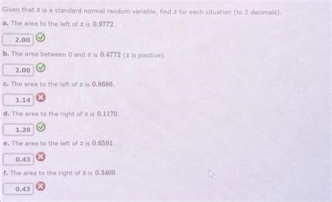 Solved Given That Z Is A Standard Normal Random Variable Chegg