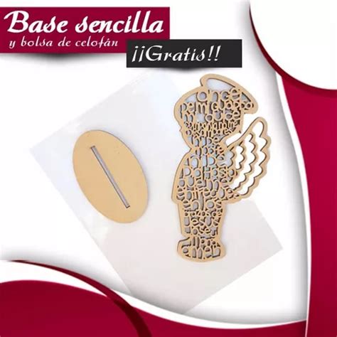 50 Cruz Mdf Ángel Personalizado 10 Cm Recuerdo Bautizo Mader 600 en