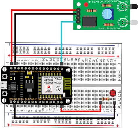 nodemcu digital and analog infrared sensor robo india tutorials learn arduino robotics
