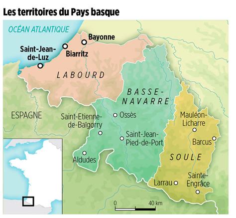 Haut 58 imagen carte du pays basque français avec villes et villages