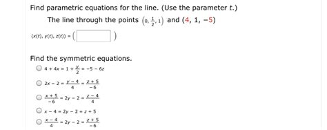Answered Find Parametric Equations For The Line Bartleby