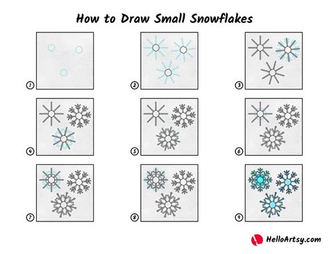 How To Draw A Small Snowflake