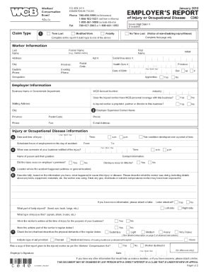 Form Canada Alberta Wcb C Fill Online Printable