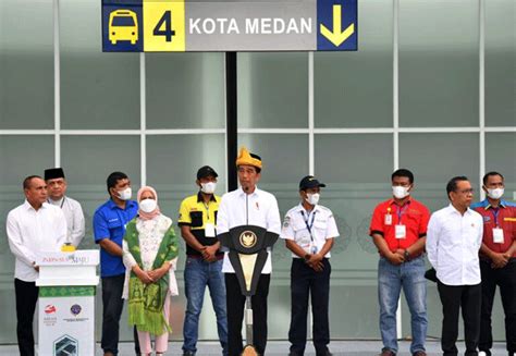 Resmikan Dua Terminal Di Sumut Presiden Jokowi Dorong Masyarakat
