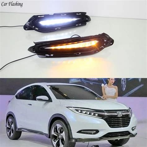 Car Flashing 1set LED For Honda HRV HR V Vezel 2015 2016 2017 2018 DRL