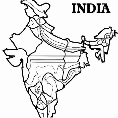 Mapa da Índia Desenhos para Colorir Grátis para Pintar