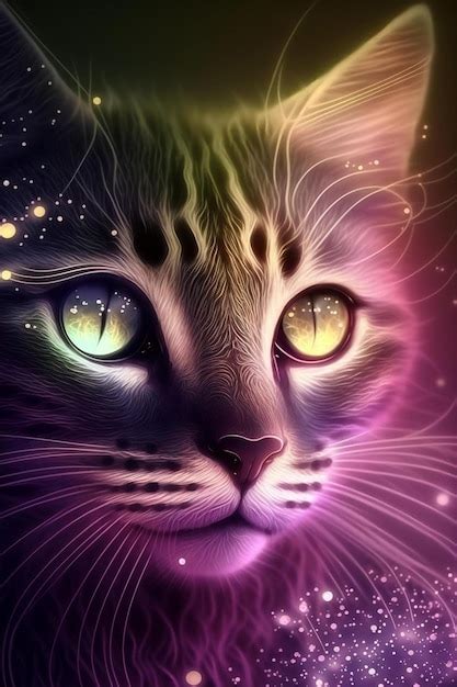 Fondo Abstracto Lindo Gato Foto Premium