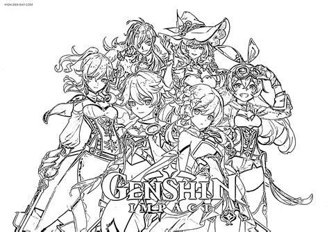 Genshin Impact Malvorlagen Kostenlose Malvorlagen Zum Ausdrucken