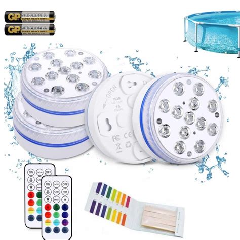 OŚWIETLENIE BASENU OGRODOWEGO XL LAMPY BASENOWE 4 SZTUKI PODWODNE