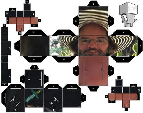 A Man With Glasses And A Hat Is Surrounded By Cubes That Have Been Cut