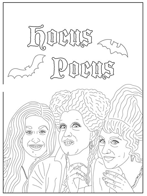 Hocus Pocus Coloring Pages Free Printable