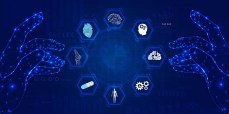 Tecnología de robótica cibernética médica futurista estructura neuronal