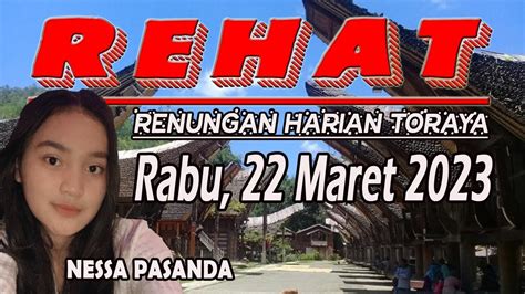 ReHaT Edisi Rabu 22 Maret 2023 Hidup Yang Selalu Bersyukur YouTube