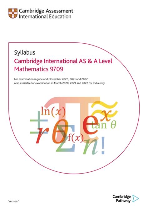 as and a level mathematics syllabus 9709 cambridge igcse® mathematics