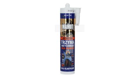 Klej uniwersalny montażowy MAMUT GLUE super mocny biały Kartusz 290ml