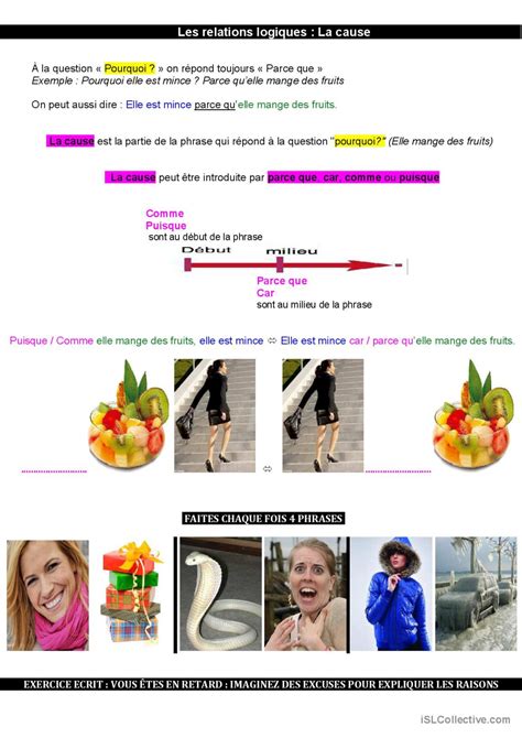 La cause guide de grammaire Français FLE fiches pedagogiques pdf doc