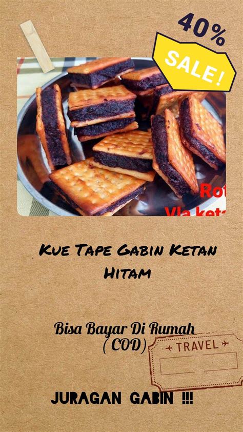 Kue Tape Gabin Ukuran Besar Ketan Hitam Roti Gabin Kue Tape Singkong