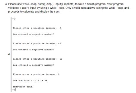 solved please use scilab to complete the following