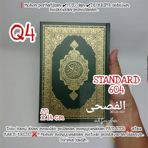 Jual AlQuran Madinah Mushaf Madinah Q4 Uk 20x14cm Asli Cetakan