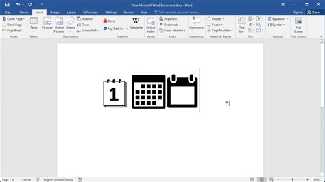 How To Insert Calendar Symbol In Word Youtube