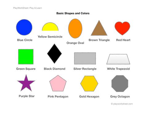 Colors And Shapes Printables