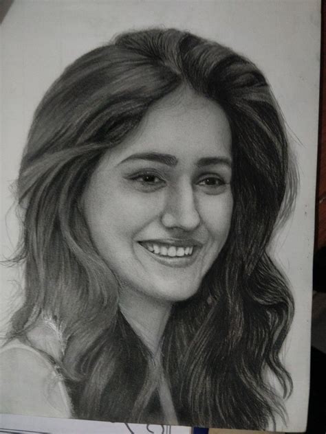 Disha Patani A Stunning Portrayal In Pencil Sketch