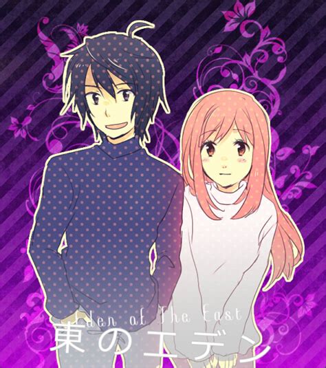 Morimi Saki And Takizawa Akira Higashi No Eden Drawn By Takana Nanao