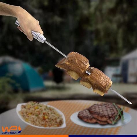 Kit Espetos Duplos E Espetos Simples A O Inox Churrasco