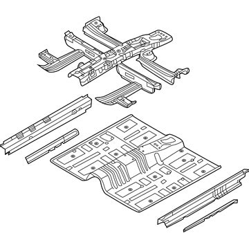 65100 C2000 Genuine Hyundai Panel Assembly Floor Center