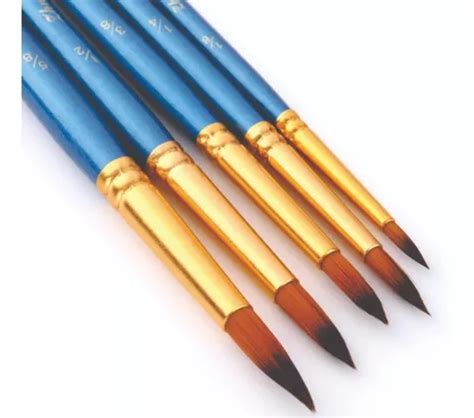 Kit 5 Pincéis Pintura Aquarela Oleo Acrilico Parcelamento sem juros