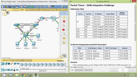 8 3 1 2 Packet Tracer Skills Integration Challenge YouTube