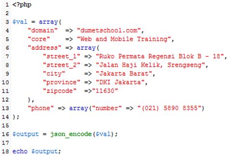 Dasar Menggunakan Json Di Php