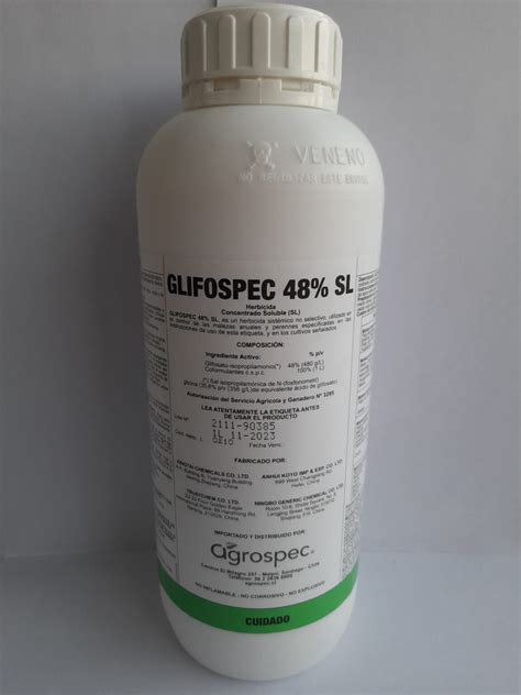 Herbicida GLIFOSPEC 48 1 Lt Matamalezas Con Glifosato AgroHuerto