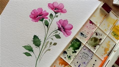 Watercolor Painting How To Paint Watercolor Flowers Painting